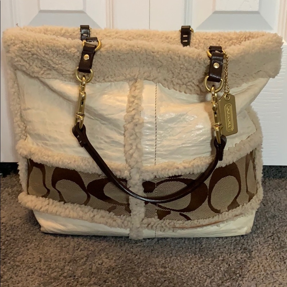 Rare Coach Leather With Sheepskin! - Gem